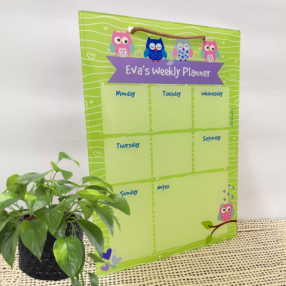 Owls Weekly Planner - Acrylic – Cupik Design India