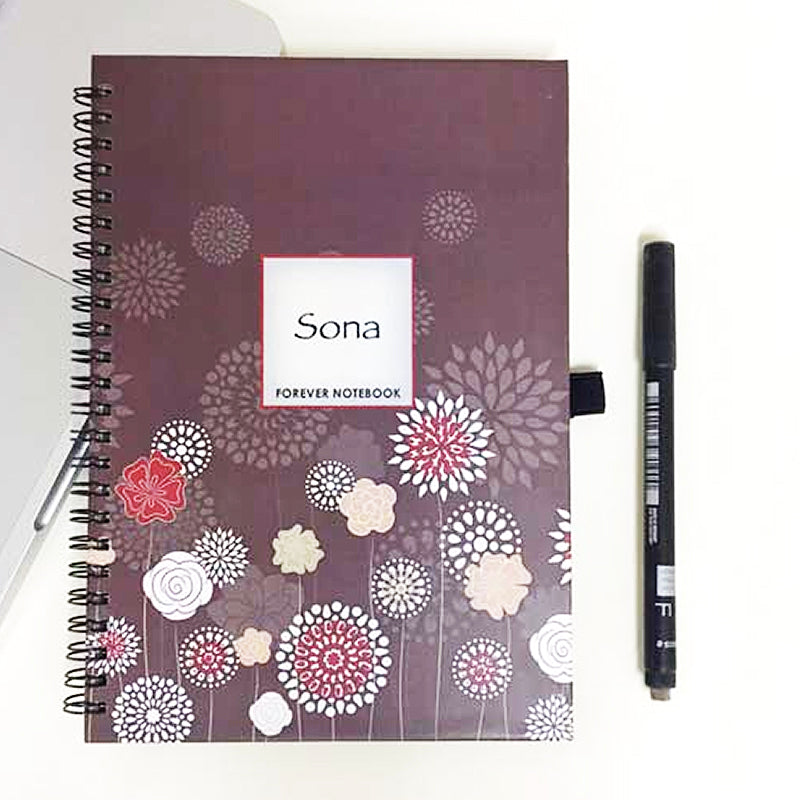Brown Floral Forever (Rewritable) Notebook – Cupik Design India
