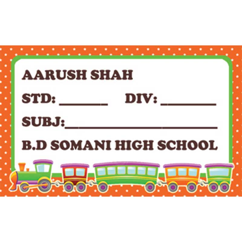Train School Book Labels – Cupik Design India