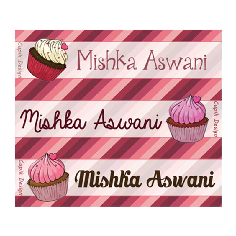 Cuppy Cake Name Stickers – Cupik Design Personalized Stationery | INDIA