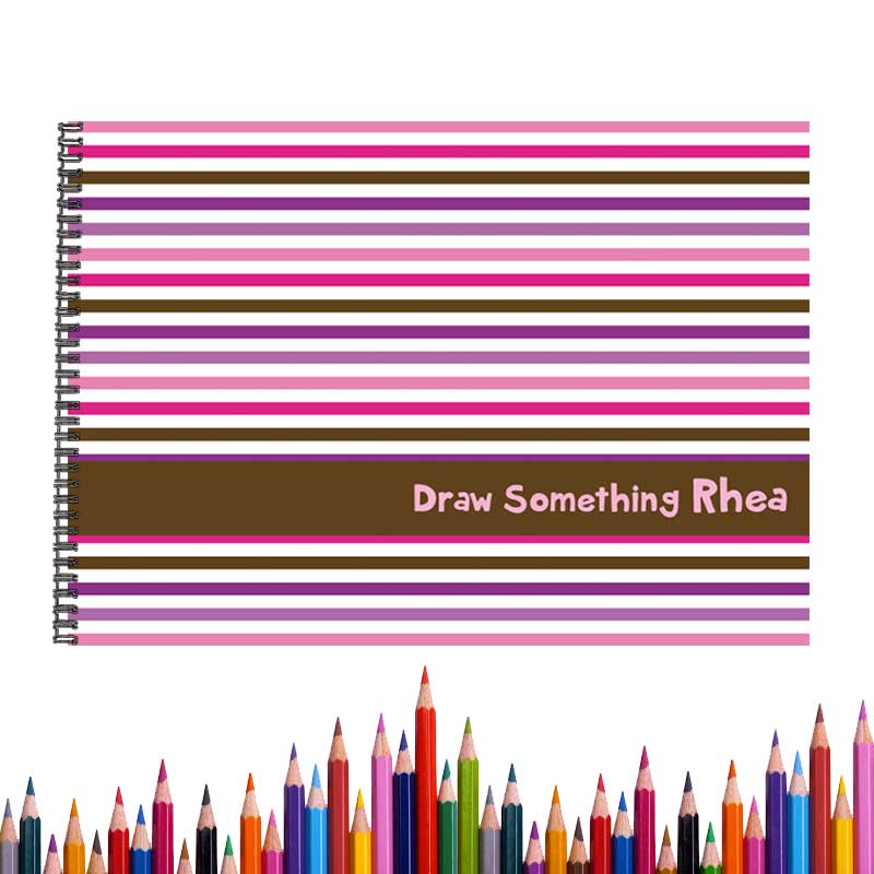 Pink Stripes Sketch Book – Cupik Design India